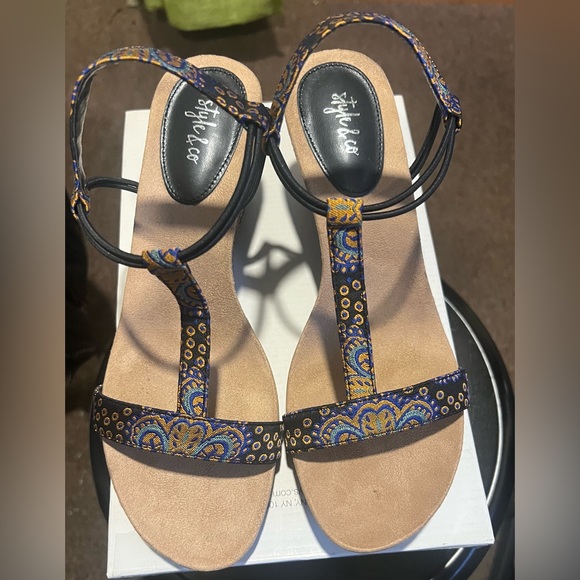 Style & Co. | Shoes | Style Co Mulan Wedge Sandals Size 9w | Poshmark